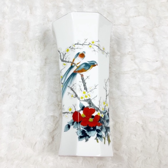 Vintage | Accents | Vintage Jay Japan Fine China Birds Flowers Vase ...